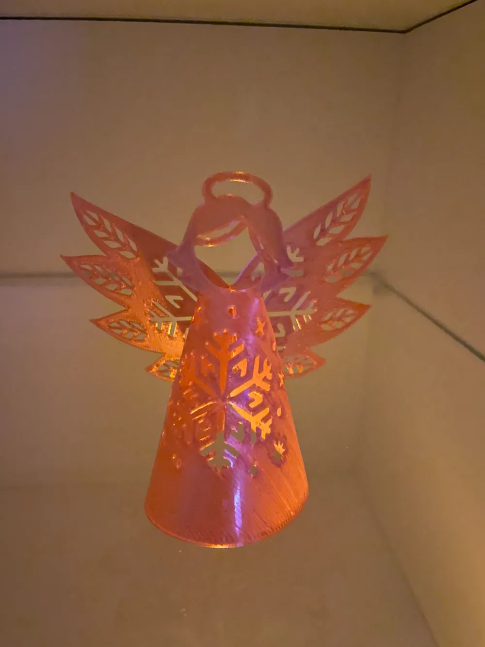 Tea Light Christmas Angel (1 Color) - Free 3D Print Model - MakerWorld