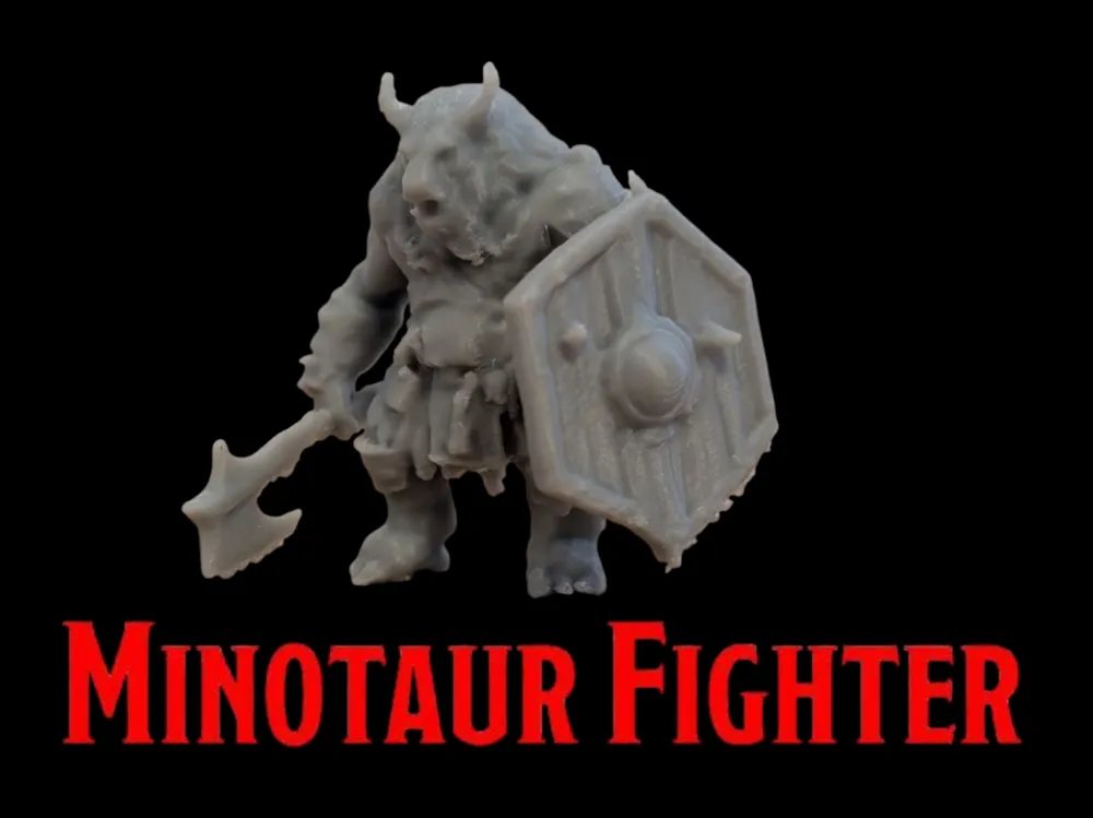 DnD Minotaur Fighter Miniature by MikeGyver - MakerWorld