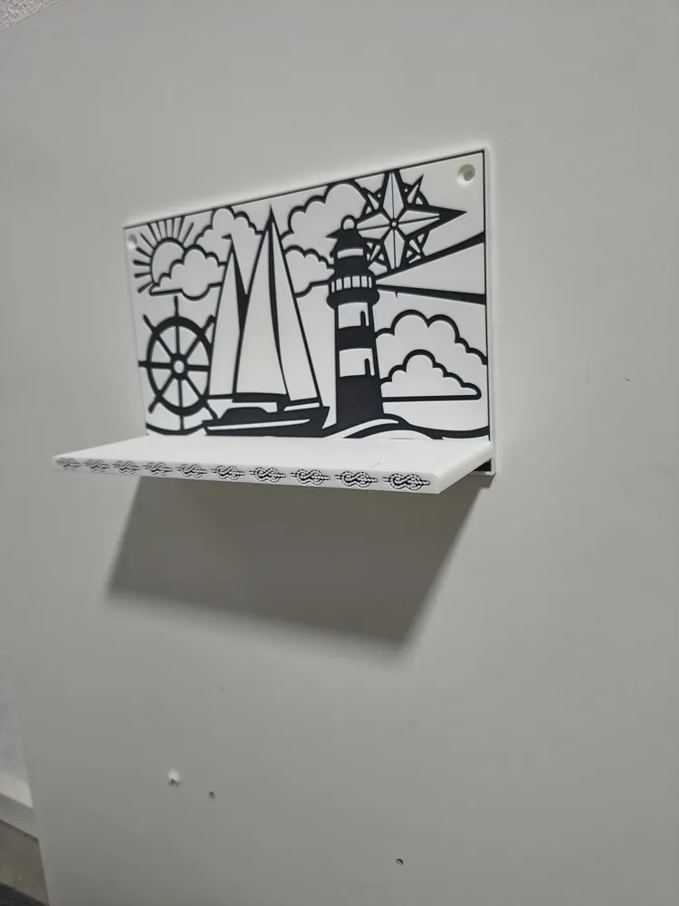 Sailing Wall Shelf – Nautical Decor Display - Free 3D Print Model ...