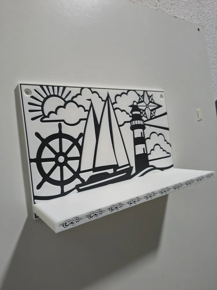 Sailing Wall Shelf – Nautical Decor Display - Free 3D Print Model ...