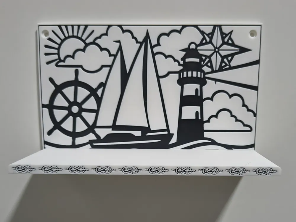 Sailing Wall Shelf – Nautical Decor Display - Free 3D Print Model ...
