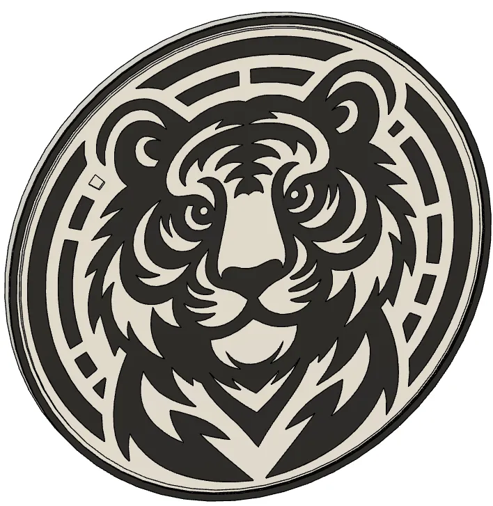 Tiger coaster by CustomCreations - MakerWorld