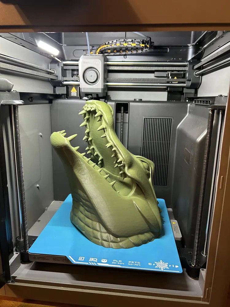 Alligator Head Wall Mount 3 Sizes - Free 3D Print Model - MakerWorld
