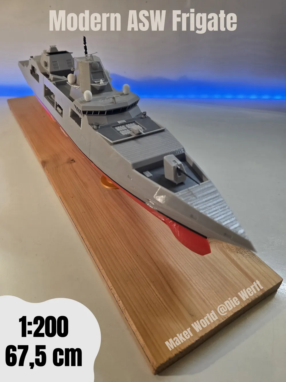 Modern ASW Frigate "Augsburg" 1:200 (Fictional) - Free 3D Print Model ...