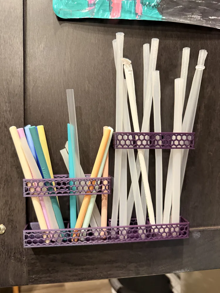 Cabinet Straw Holder - Customizable heights FIXED - Free 3D Print Model ...