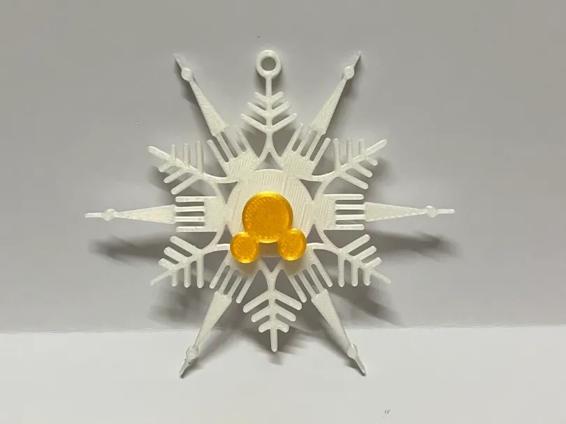 Disney Mickey Snowflake - Free 3D Print Model - MakerWorld