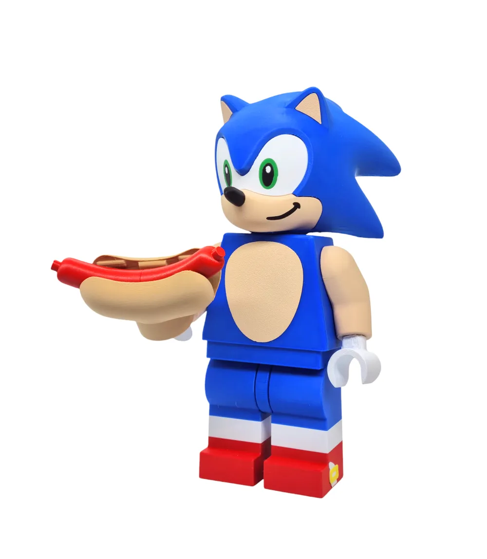 Oversized Sonic Brick Minifigure - No AMS (5:1) - Free 3D Print Model ...
