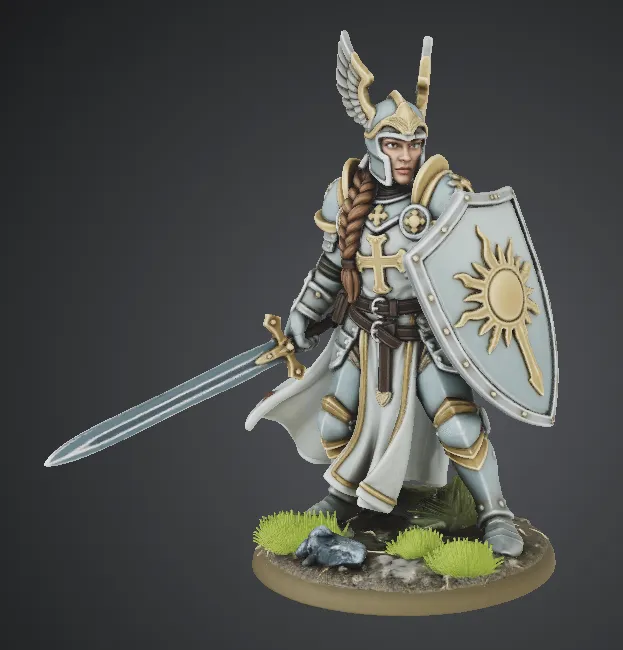 D&D Female Paladin - Free 3D Print Model - MakerWorld