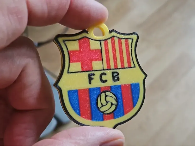 F.C. Barcelona double-sided keychain by davinchi20 - MakerWorld