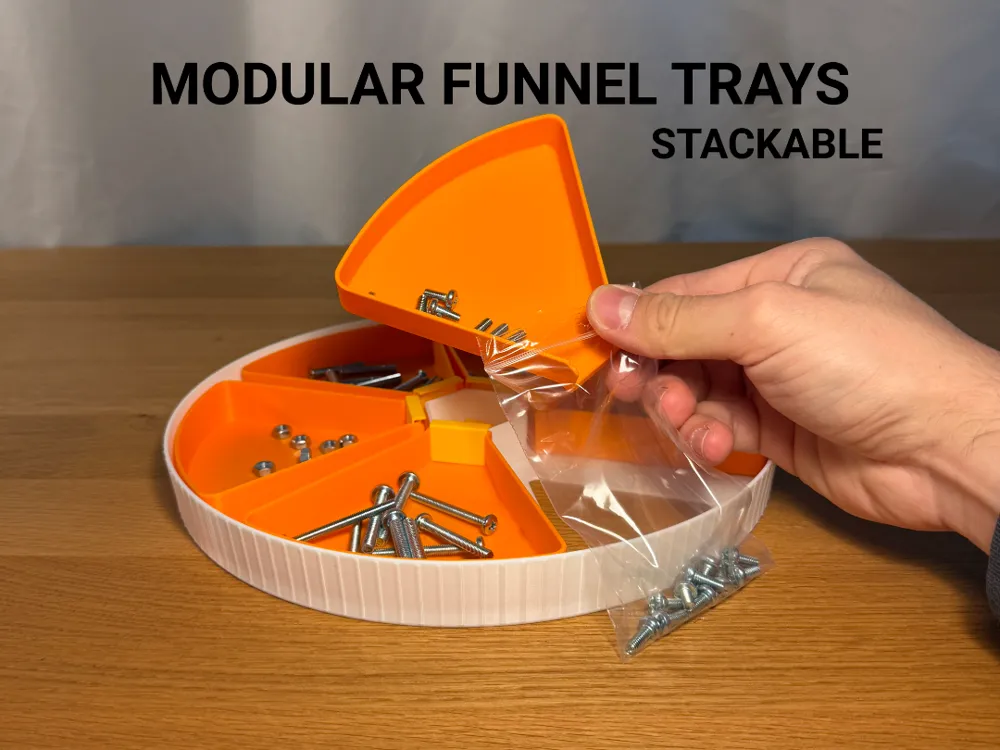 Stackable Modular Funnel Trays - Free 3D Print Model - MakerWorld