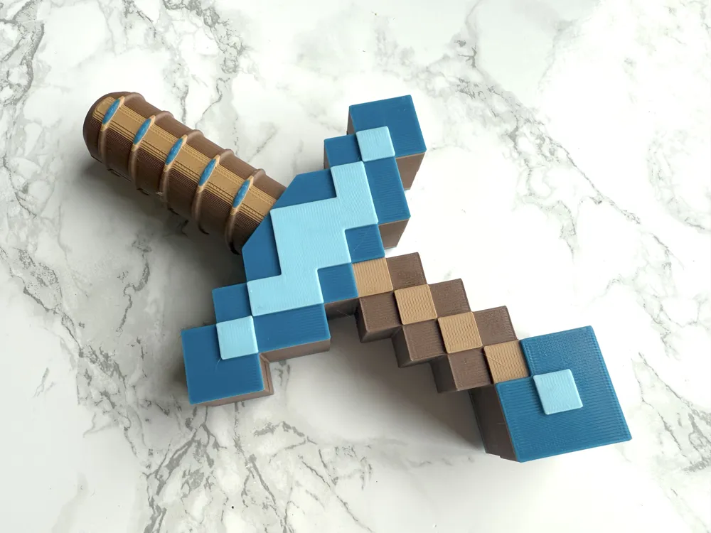 Minecraft Inspired Diamond Pool Noodle Sword - Free 3D Print Model ...