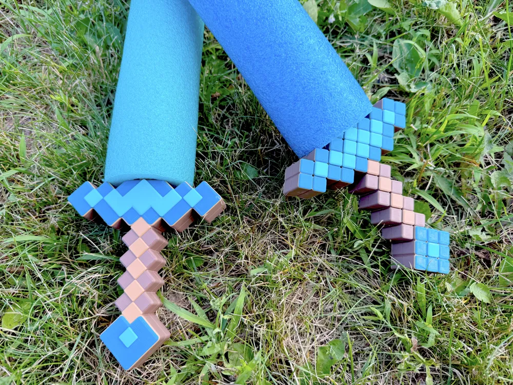 Minecraft Inspired Diamond Pool Noodle Sword - Free 3D Print Model ...