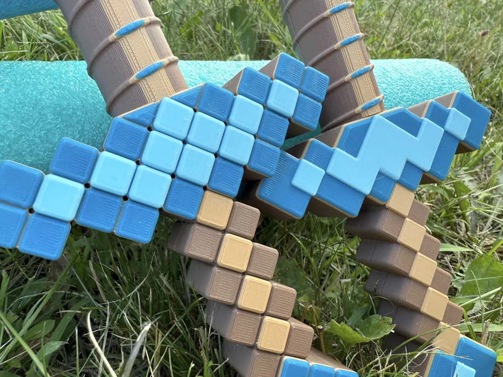 Minecraft Inspired Diamond Pool Noodle Sword - Free 3D Print Model ...