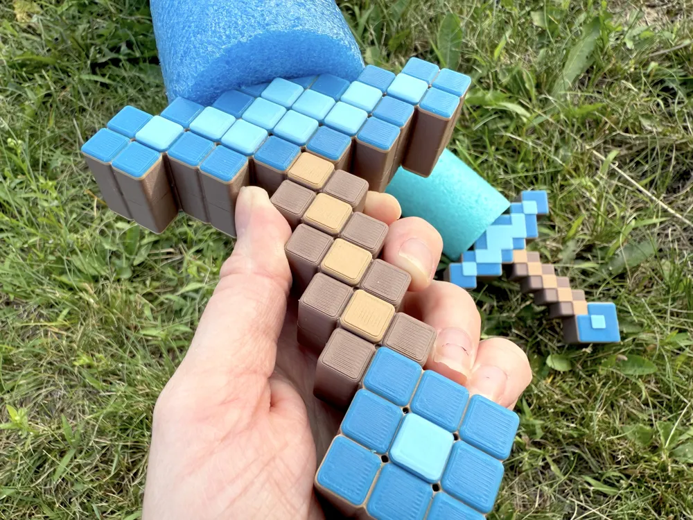 Minecraft Inspired Diamond Pool Noodle Sword - Free 3D Print Model ...