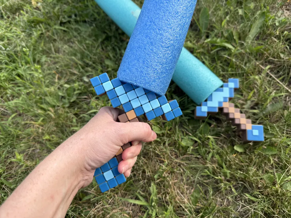 Minecraft Inspired Diamond Pool Noodle Sword - Free 3D Print Model ...