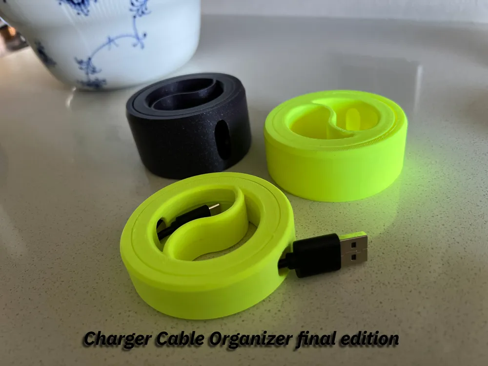 Charger Cable Organizer final edition - Free 3D Print Model - MakerWorld