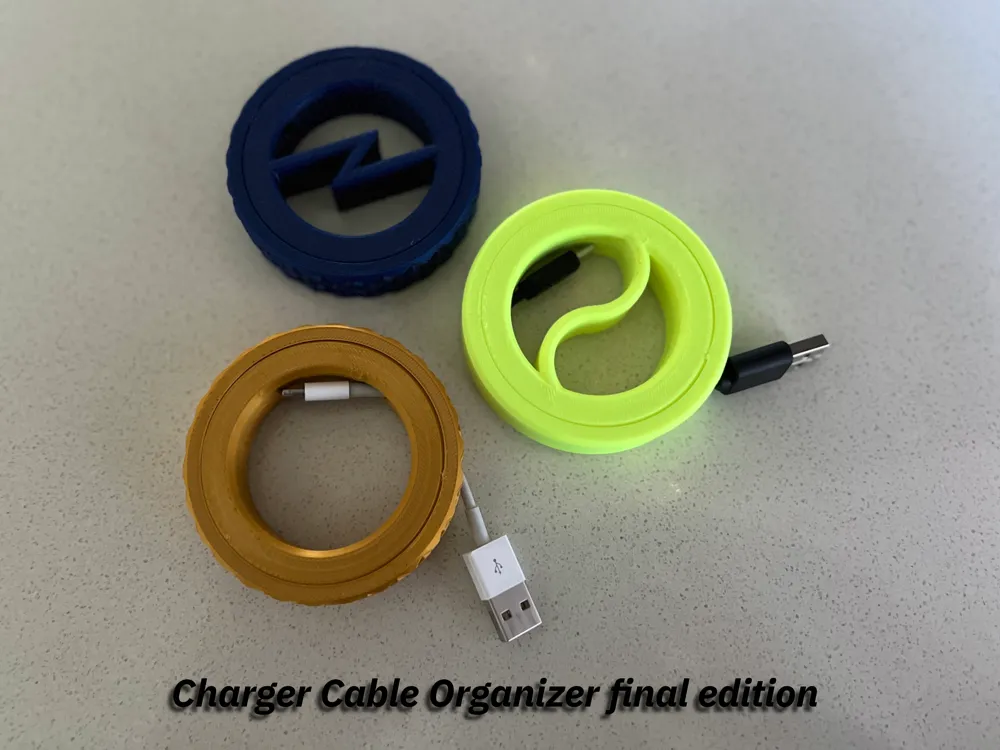 Charger Cable Organizer final edition - Free 3D Print Model - MakerWorld