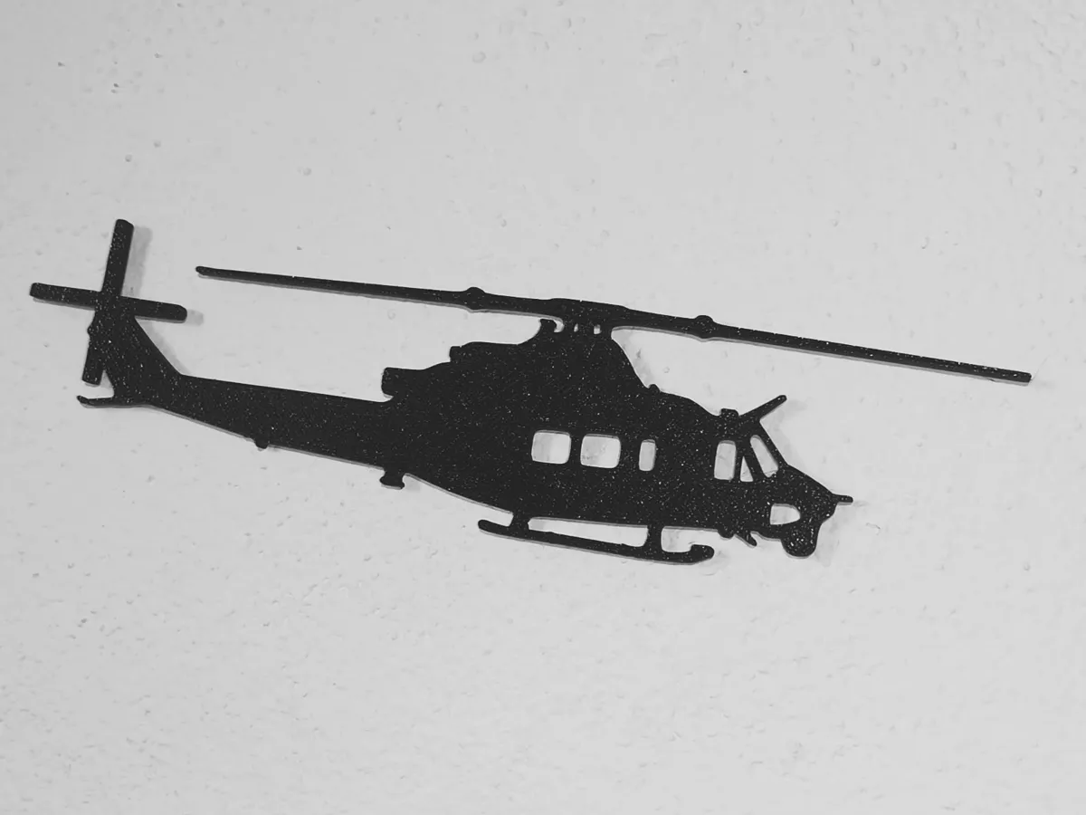 Helicóptero Bell UH-1Y Venom Silhueta - Modelo gratuito para impressão ...