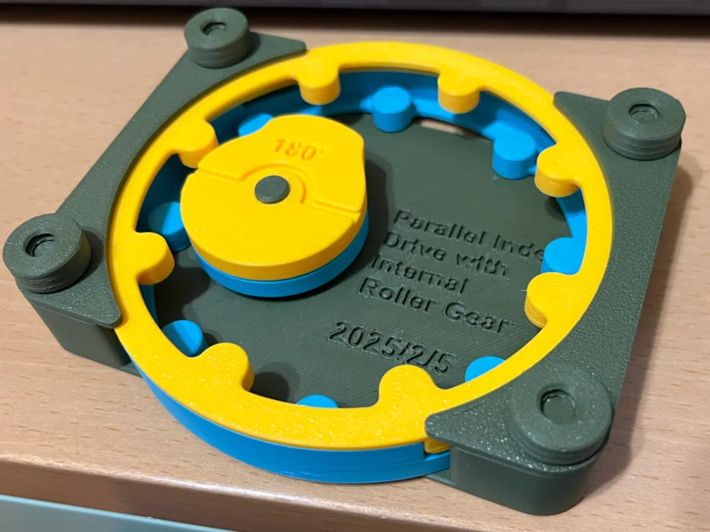 Parallel Index Drive with Internal Roller Ring by KiwiFox - MakerWorld