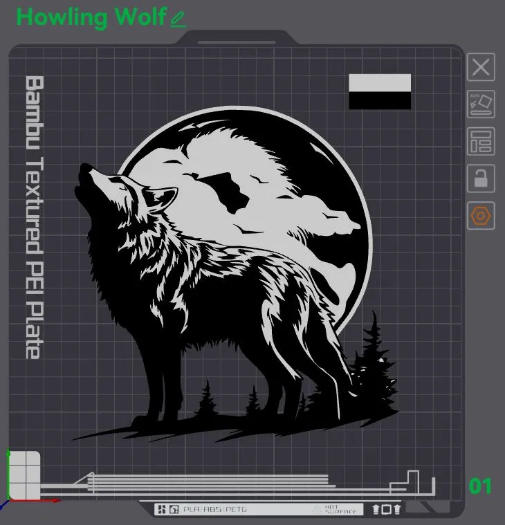 Howling Wolf by Wizard7741 - MakerWorld