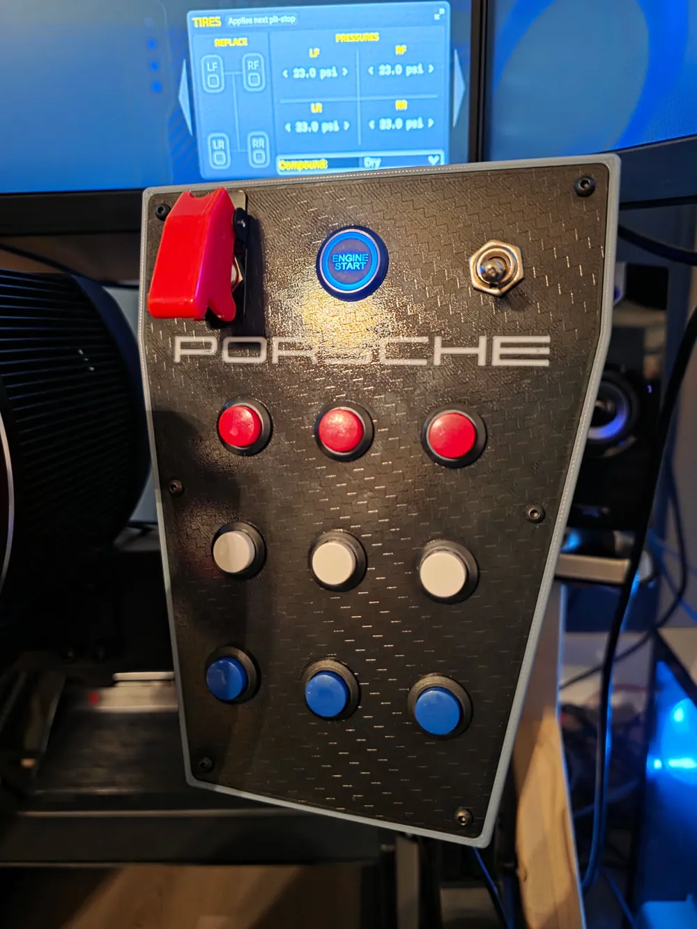 Porsche Inspired Sim Racing Button Box - Free 3D Print Model - MakerWorld
