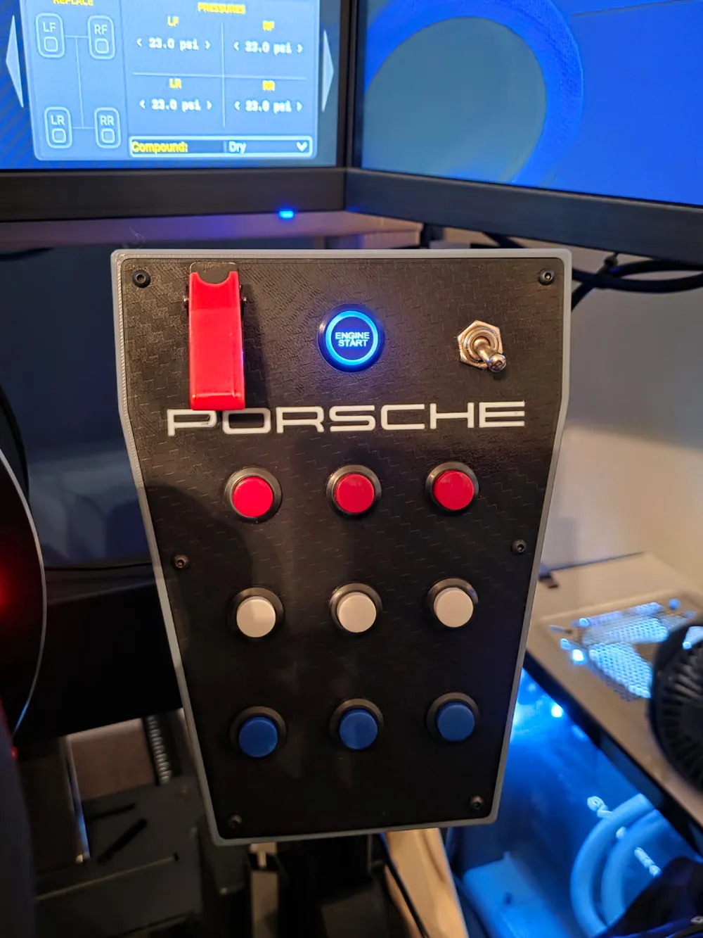Porsche Inspired Sim Racing Button Box - Free 3D Print Model - MakerWorld