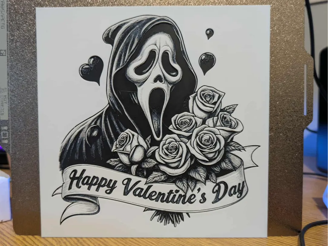 Scream for valentines - Hueforge - Free 3D Print Model - MakerWorld