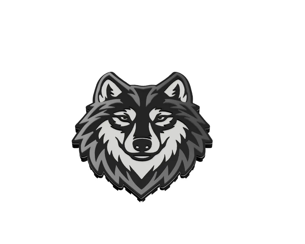 Layered Wolf Head Lamp - Backlit Wall Art by Yeray MakerWorld: Download ...
