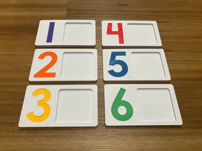 Number Sorting Tray Set - Numbers 1-6 by A*i*m*e*e* MakerWorld ...