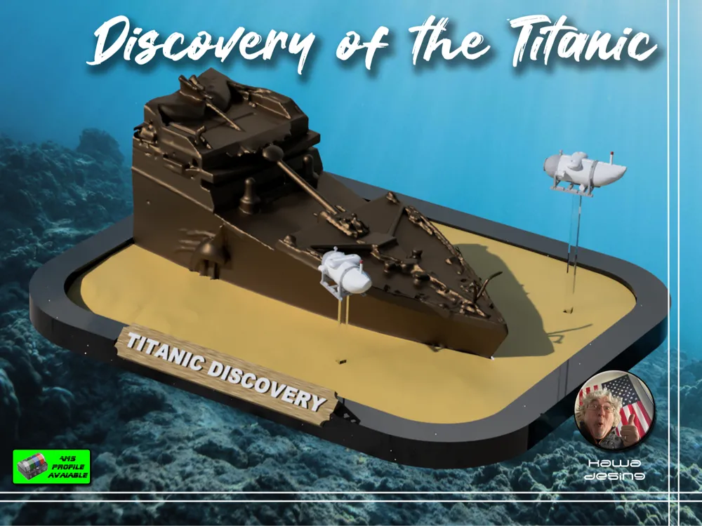 Titanic Discovery Diorama by Kawa MakerWorld: Download Free 3D Models