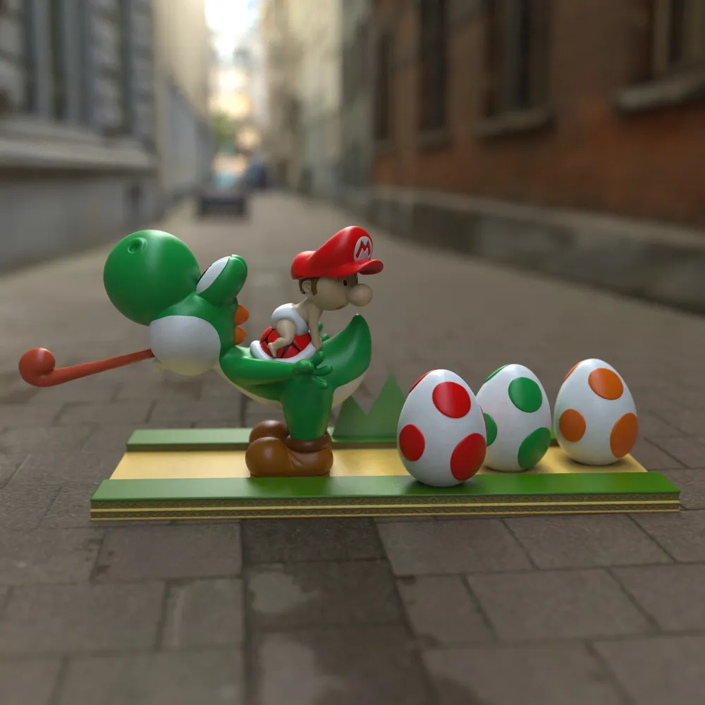 Yoshi & Mario - Multi-Part 3D Assembly Kit - Free 3D Print Model ...