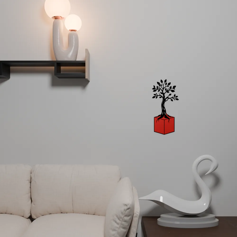 Tree in a Red Box Wall Decor by theStonefox - MakerWorld