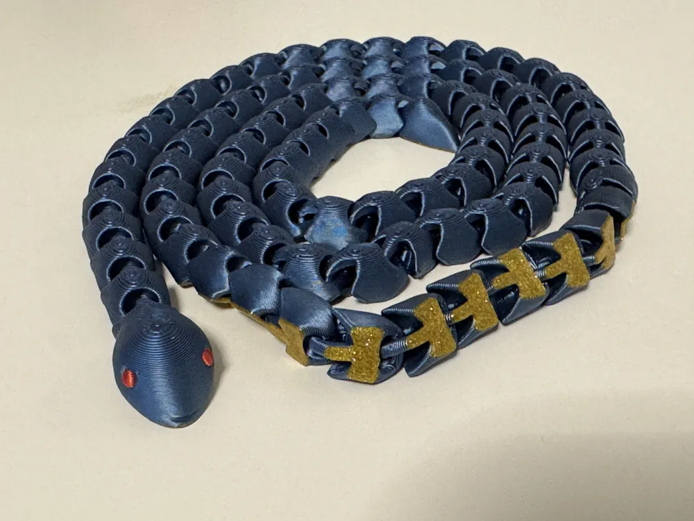 Tiny Flexi Snake 'The Extra Long One' - Free 3D Print Model - MakerWorld
