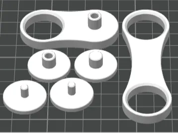 Double pendulum fidget spinner by Marchant_n MakerWorld: Download Free ...