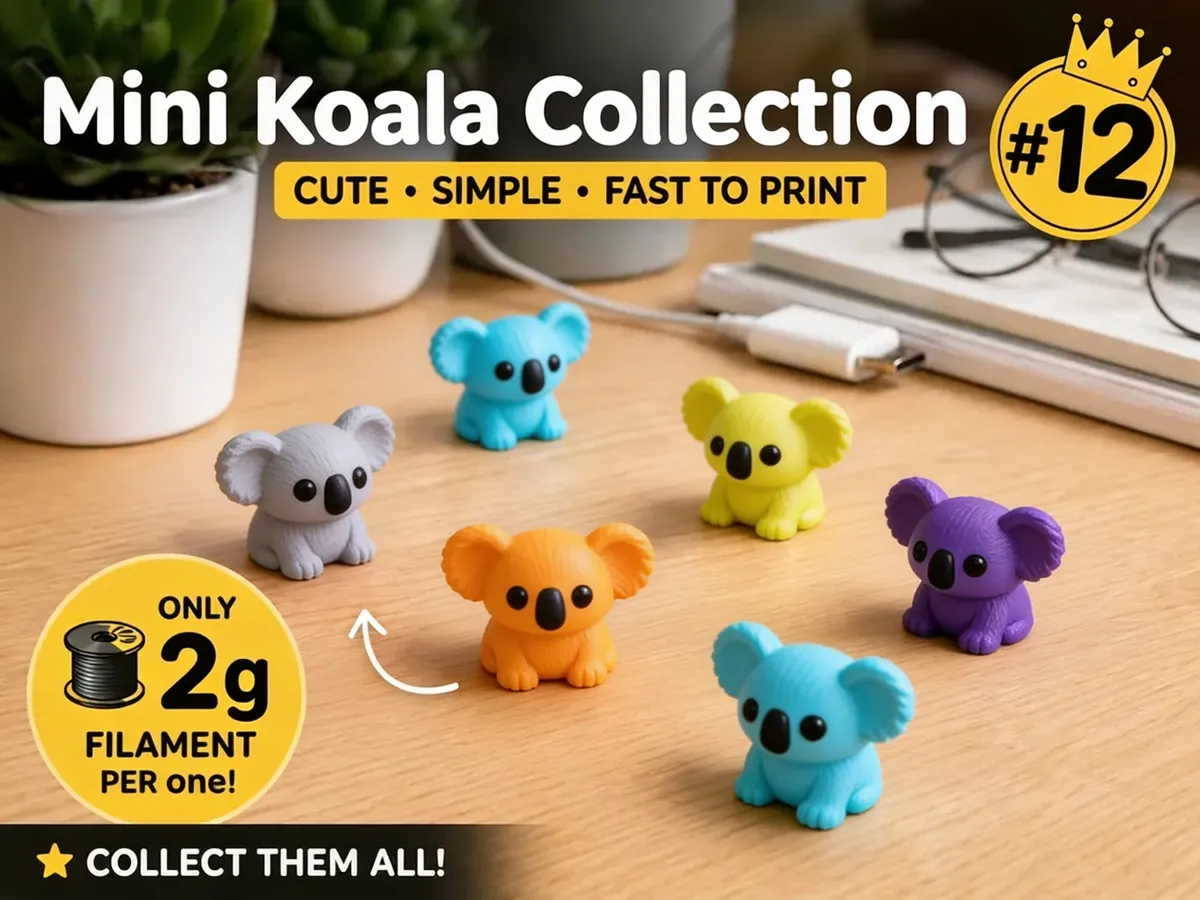 Mini Koala Fidget - Micro Zoo - Free 3D Print Model - MakerWorld