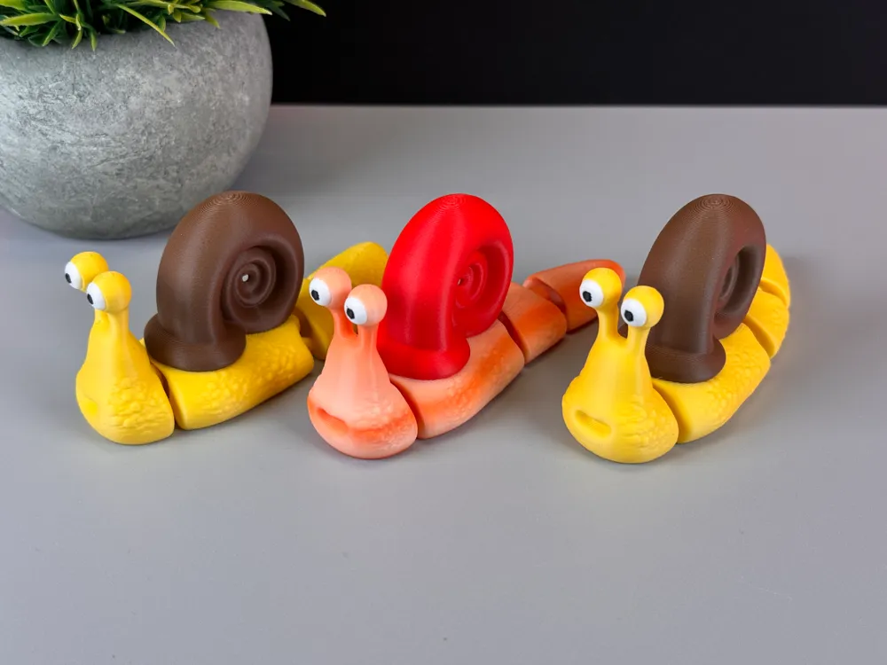 Articulated Cute Snail - Free 3D Print Model - MakerWorld