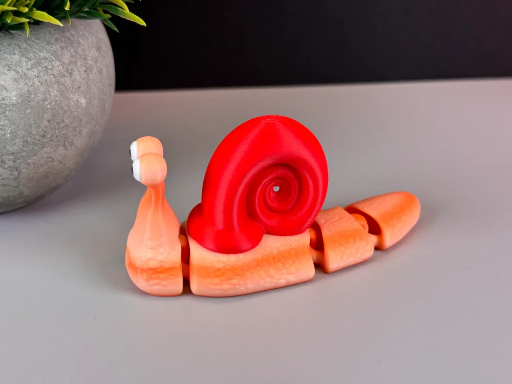 Articulated Cute Snail - Free 3D Print Model - MakerWorld