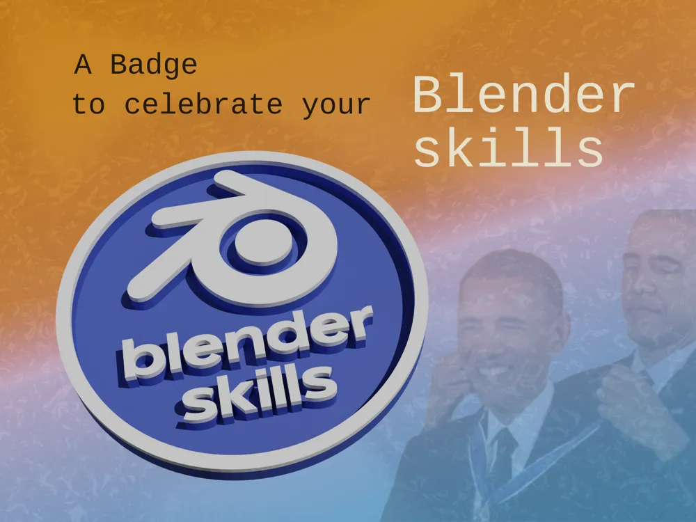 Blender skills -badge by RikuA - MakerWorld
