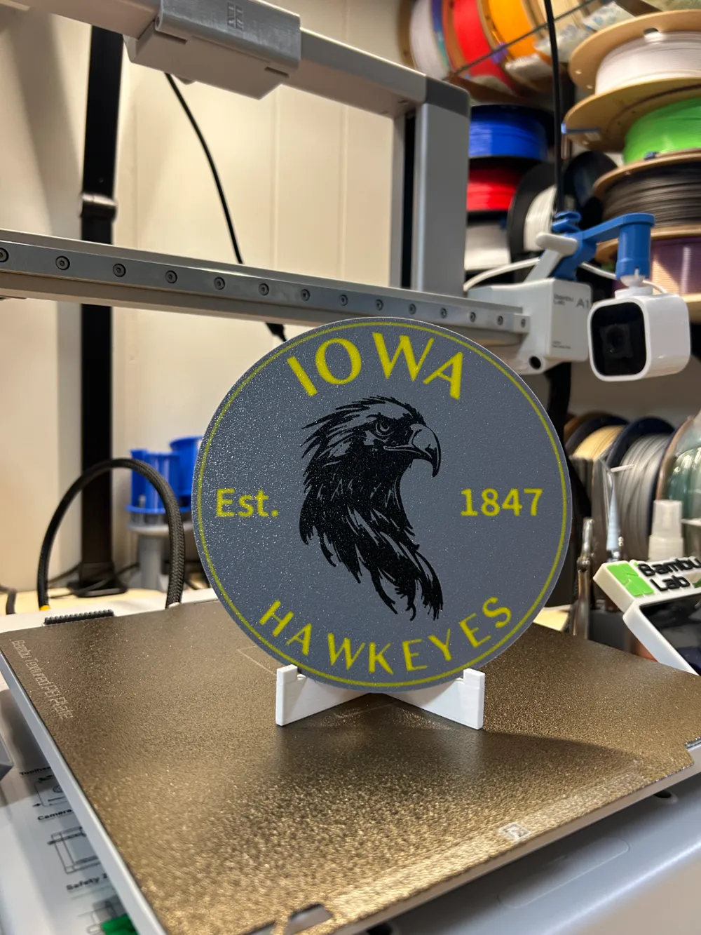 Iowa Hawkeyes Sign - Gray by ScottSchmelzer - MakerWorld