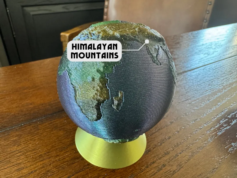 3D Earth Model from 48K Displacement Map - Free 3D Print Model - MakerWorld