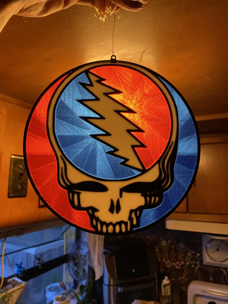 Grateful Dead Stealie Stained Glass by StevieWander MakerWorld ...