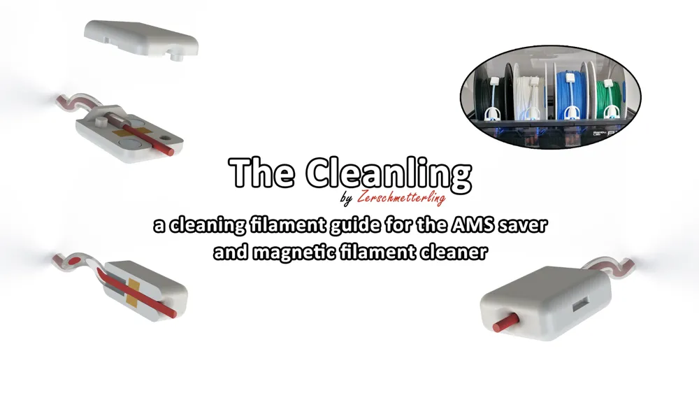 AMS Filament Guide / Cleaner - The Cleanling by Zerschmetterling ...