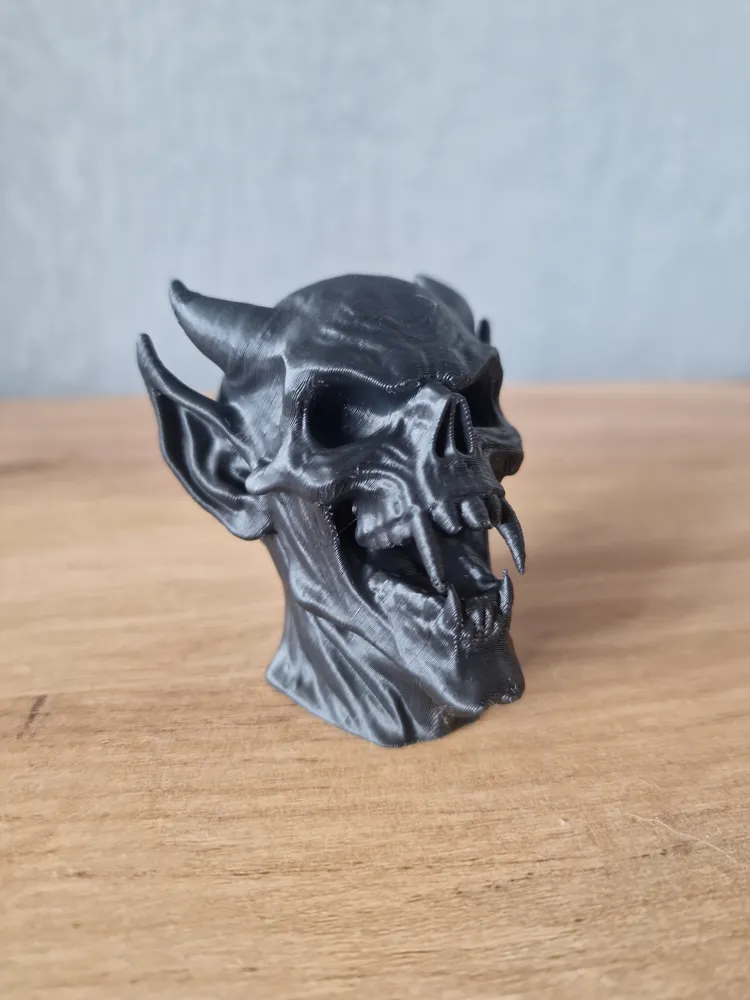 Demon Head – A Stylish 3D Print for Your Shelf by walkecaster ...