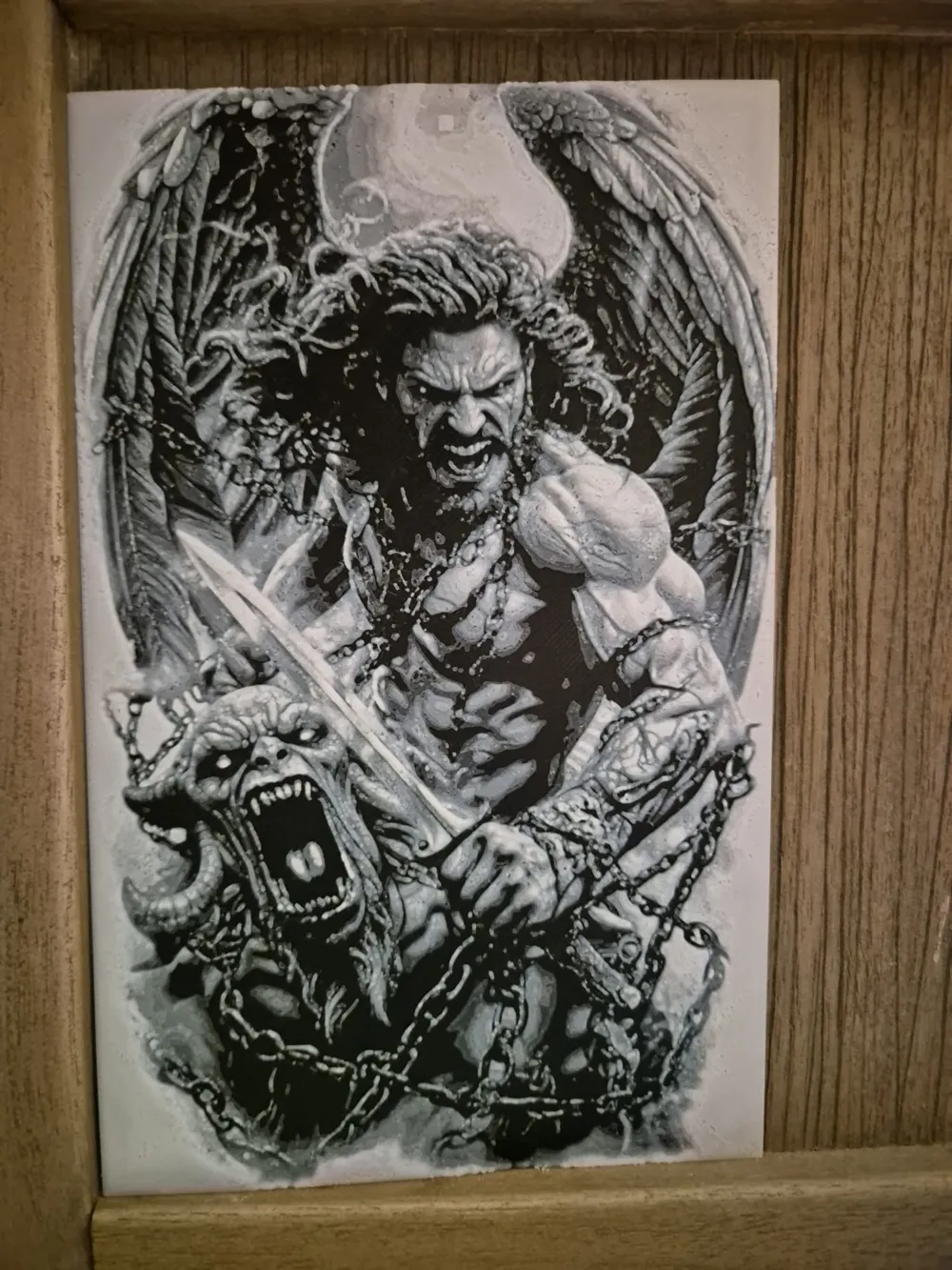 an angel vs devil again hueforge - Free 3D Print Model - MakerWorld