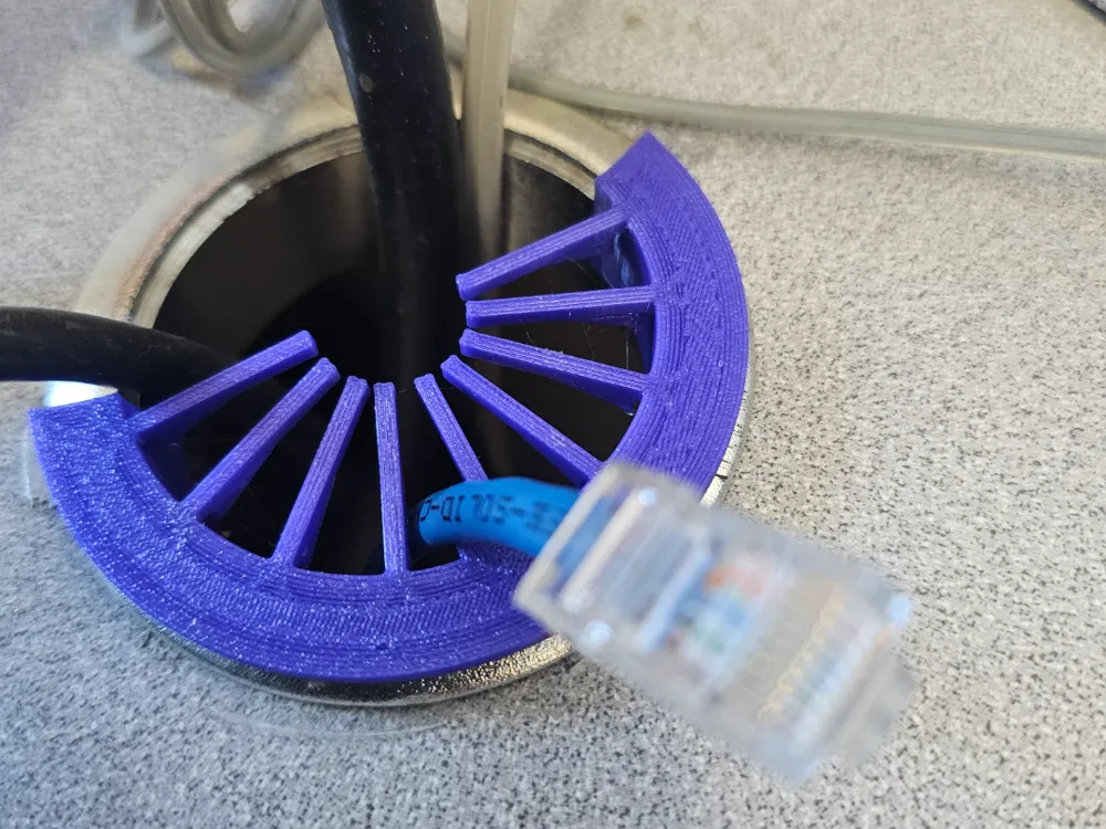 Desk Grommet Cable Tool ( to help feed cables) - Free 3D Print Model ...