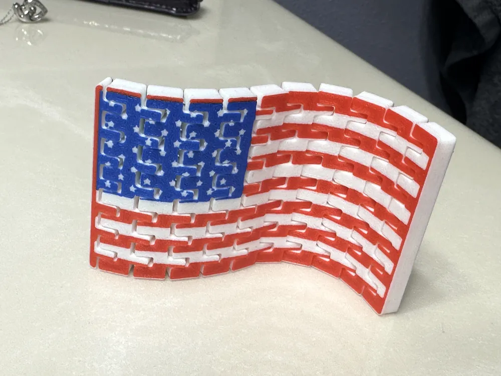 USA Flexi Flag (Fidget) by NES 3D MakerWorld: Download Free 3D Models