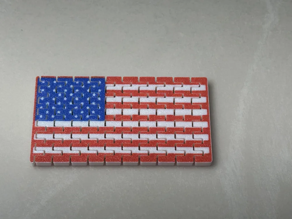 USA Flexi Flag (Fidget) by NES 3D MakerWorld: Download Free 3D Models