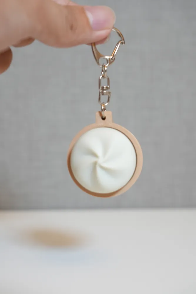 Steamed Bun Clicker Keychain Cherry MX Compatible - Free 3D Print Model ...