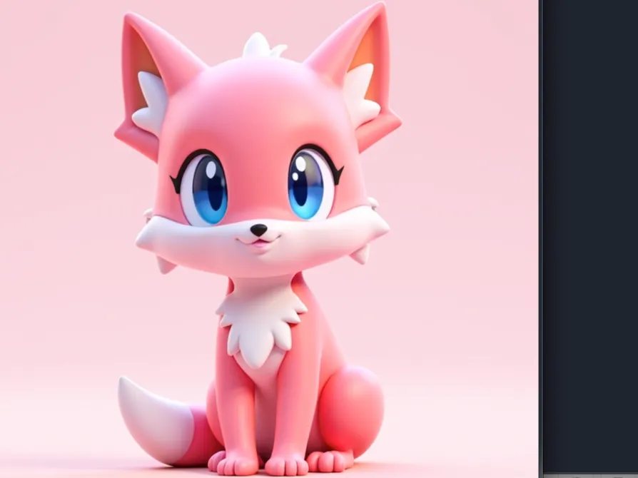 Cute Pink Fantasy Fox 3D - Multicolor AMS - Free 3D Print Model ...