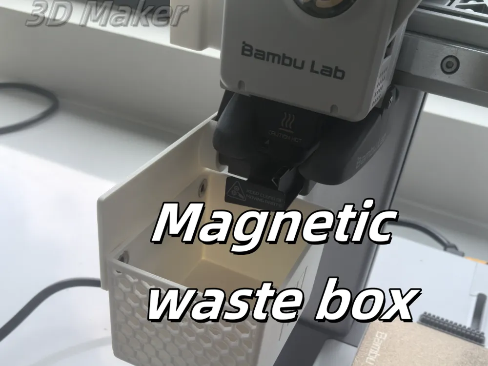 Magnetic Waste Bin for Bambu Lab A1 and A1 mini by 3D Maker - MakerWorld